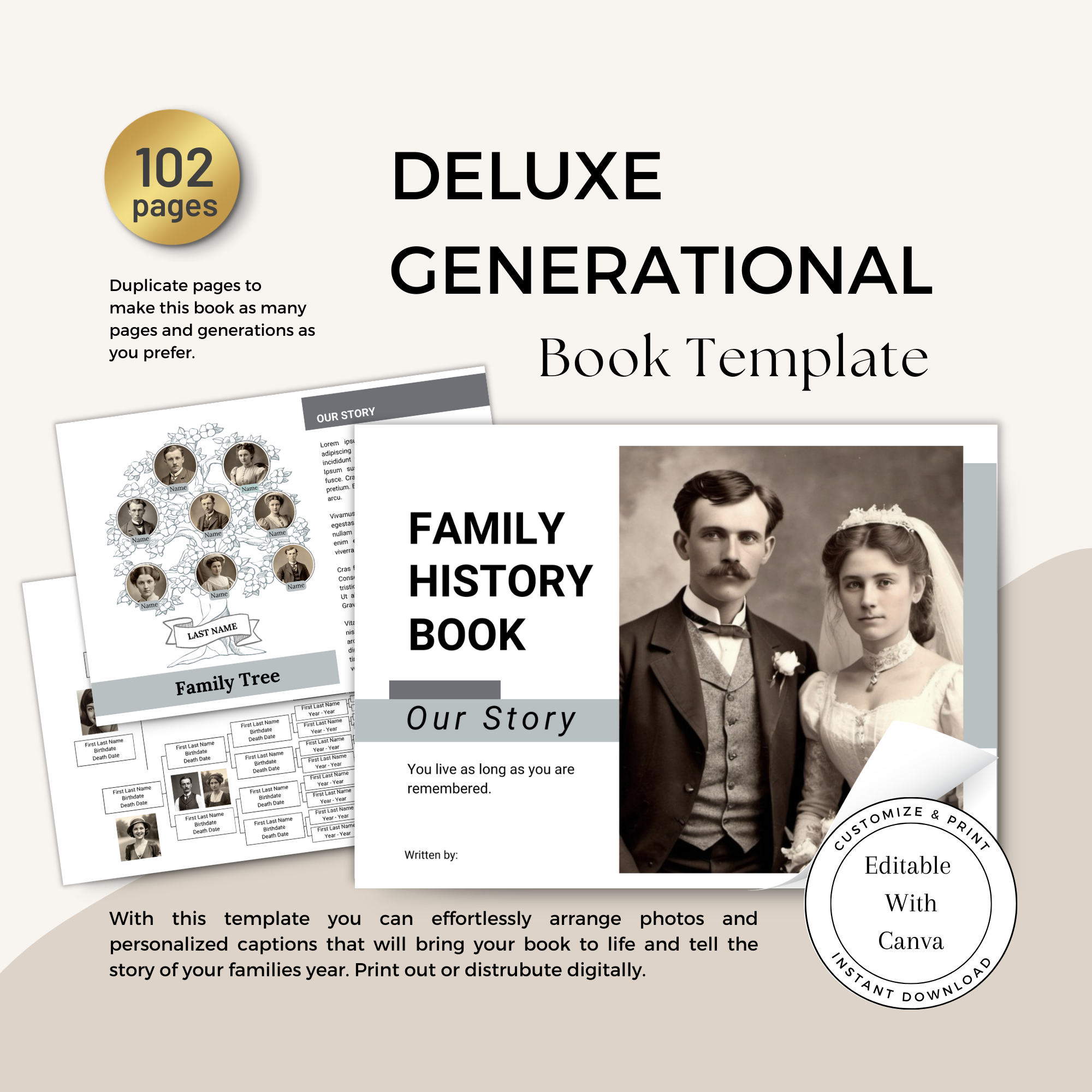 DELUXE FAMILY HISTORY BOOK TEMPLATE - Genealogy By Design